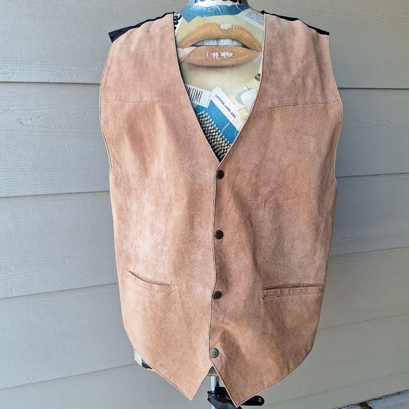 Scully | Jackets & Coats | Vtg Scully Suede Leather Snap Front Vest Xxl ...